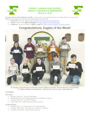 Fillable Online Connect with Us! Social Media at FJHS: connect with us ...