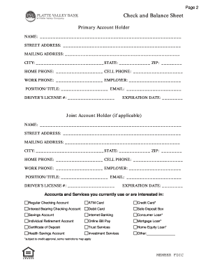 Fillable Online Step by Step Checklist and Tips to Switch Banks - The ...