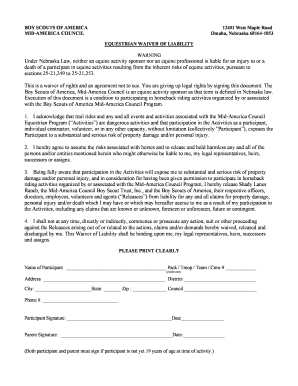 Fillable Online Equestrian Waiver Fax Email Print - pdfFiller