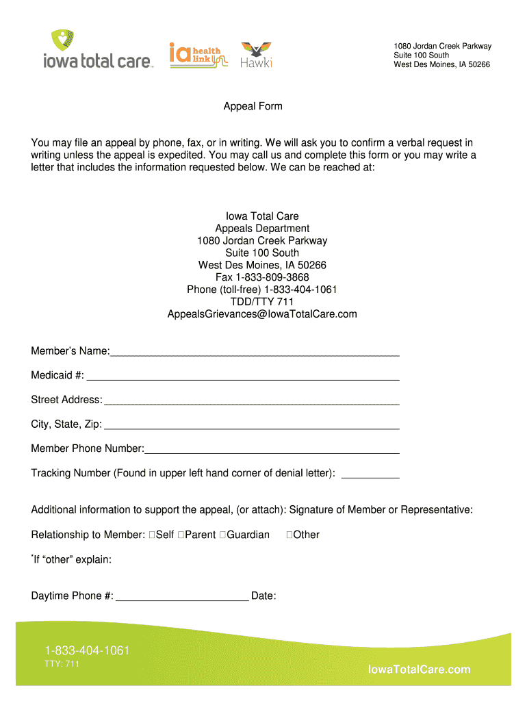 Fillable Online 1080 Jordan Creek Parkway Fax Email Print - pdfFiller