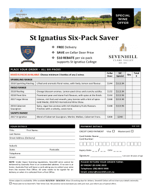 Fillable Online ignatius sa edu St Ignatius Six-Pack Saver Fax Email Print - pdfFiller