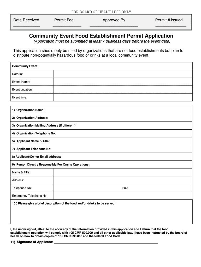 Fillable Online Application for Temporary Food Permit - Virginia ...