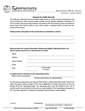 Fillable Online Request for Public Records fillable form. Request for Public Records fillable ...