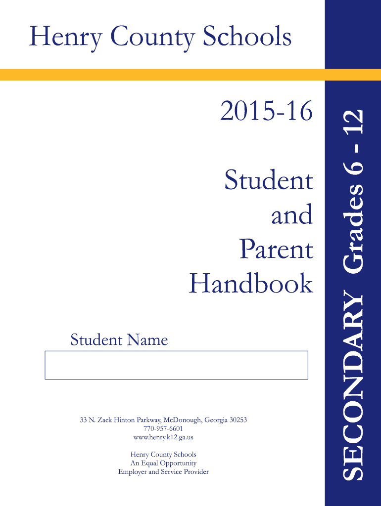Fillable Online schoolwires henry k12 ga Zack Hinton Parkway, McDonough, Georgia 30253 Fax Email ...