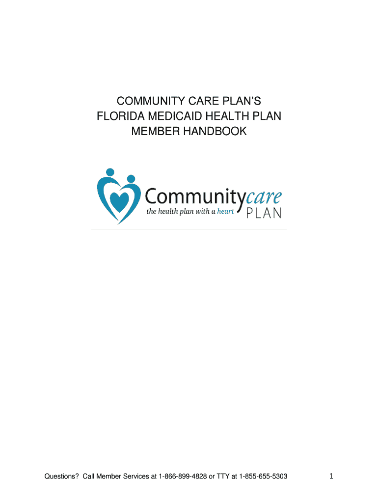 Fillable Online Community Care Plan Florida Medicaid Health Plan Member ...