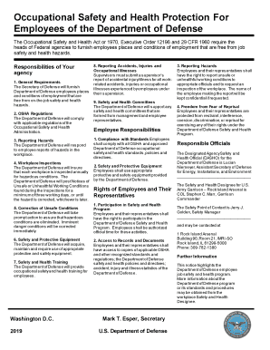 Fillable Online Occupational Safety and Health Protection For Employees ...