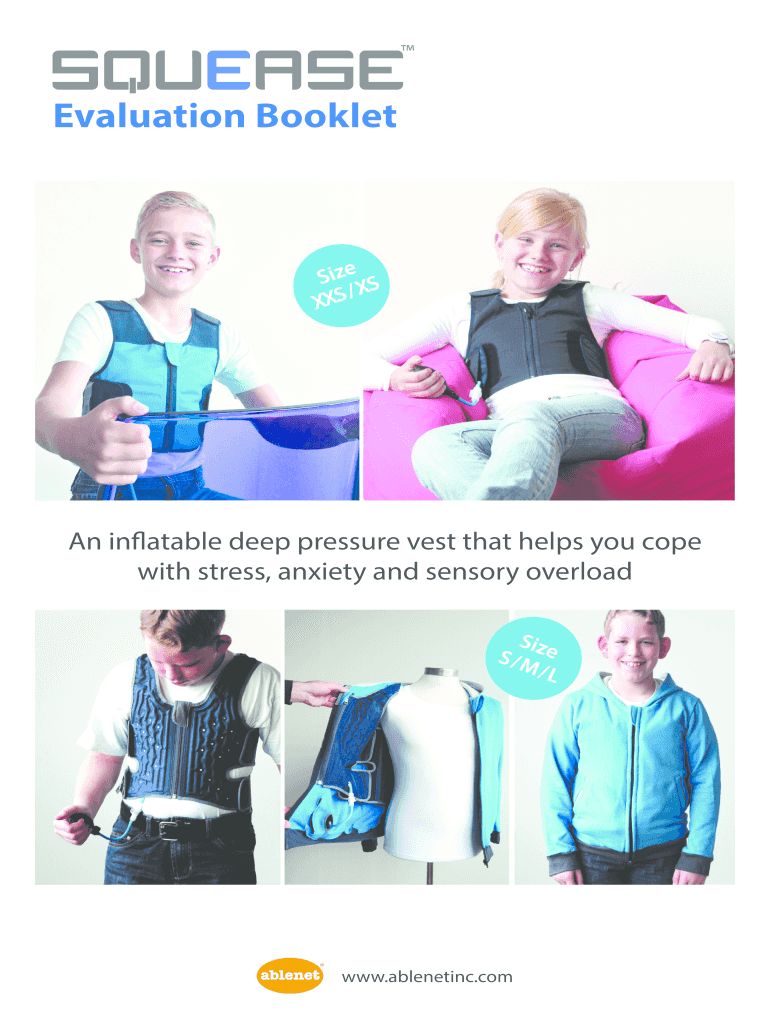 Fillable Online Tjacket - Non-weighted hug vest that calms children ...