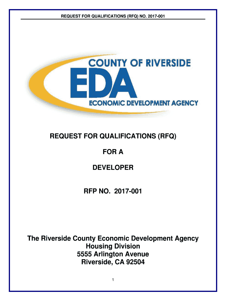 Fillable Online RFQ - Housing Authority of the County of Riverside Fax ...