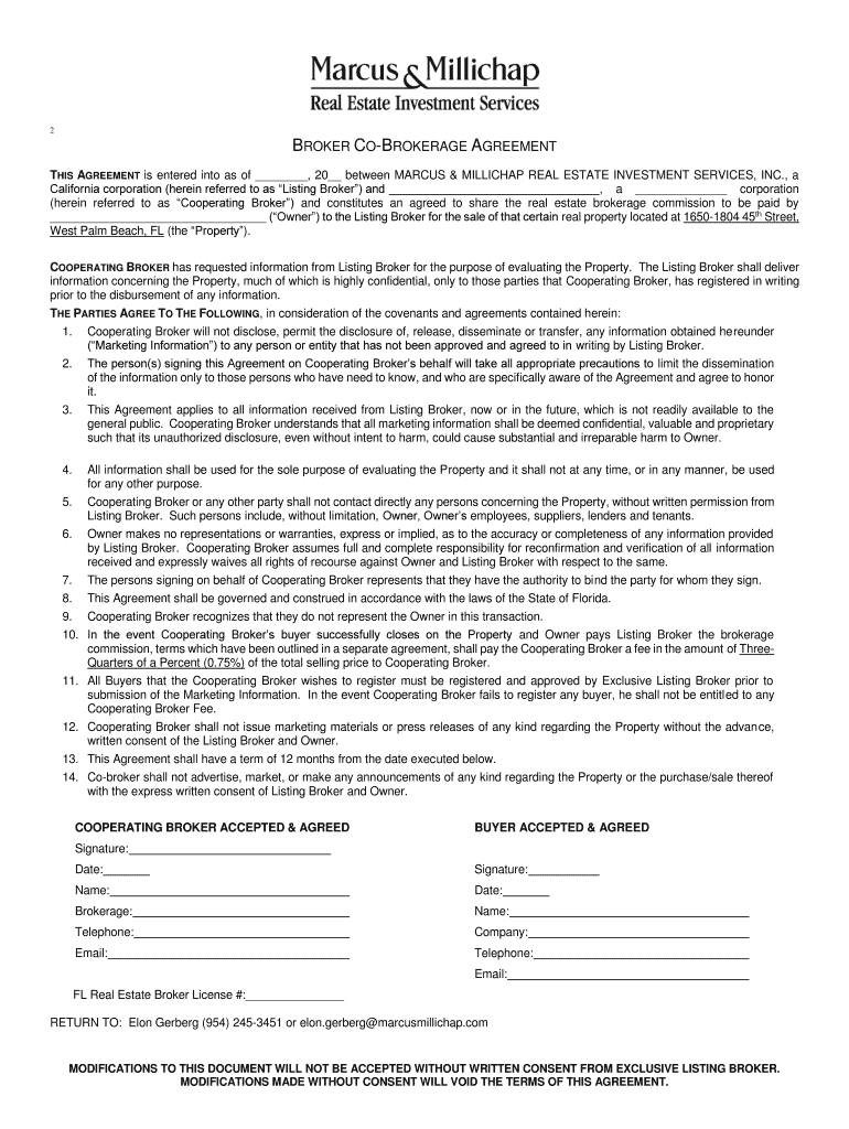 Fillable Online Client Representation AgreementCommercial Real Estate ...