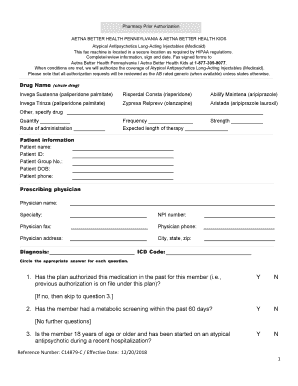 Fillable Online ABH-Penn-Atypical-Antipsychotics-Long-Acting ...