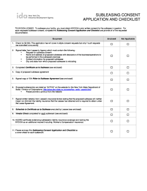 Fillable Online IDA Subtenant Occupancy Application Letter - New York ...