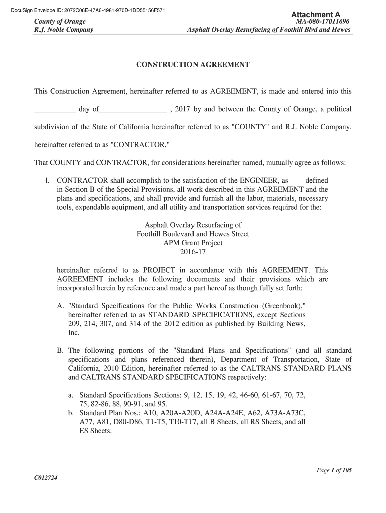 Fillable Online Executed by contractor and coco-MA-080-17011696-RJ ...