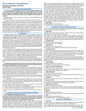 Fillable Online Home Protection Plan Agreement Fax Email Print - pdfFiller