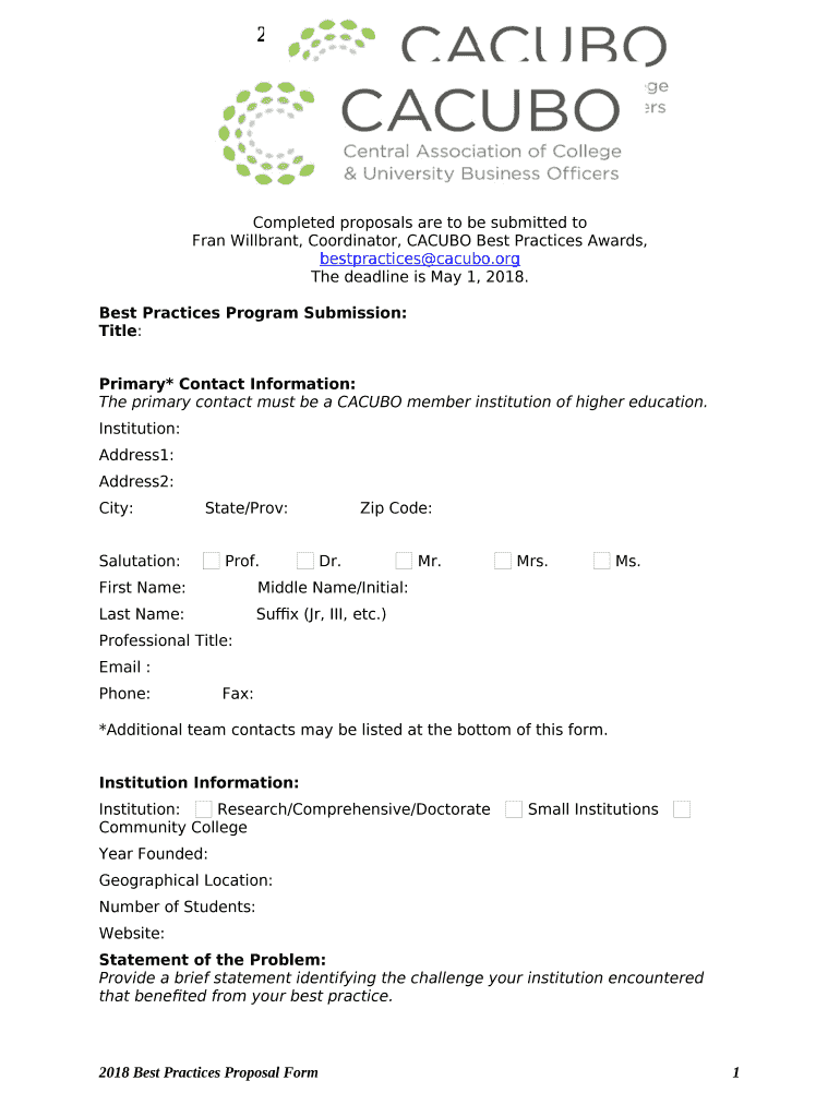 Best Practice Archives - CACUBO Doc Template | pdfFiller