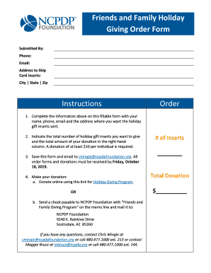 Fillable Online Donation form template pdf Fax Email Print - pdfFiller