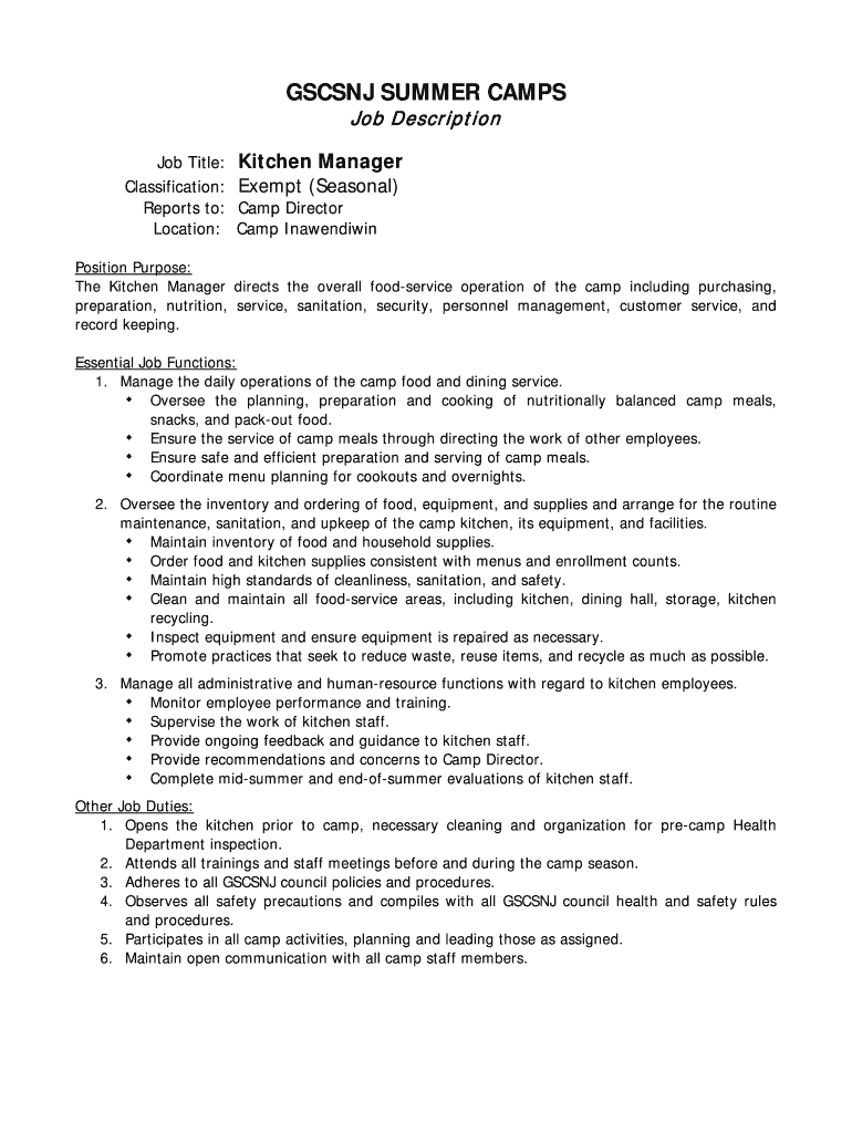 Fillable Online camp oak spring Fax Email Print - pdfFiller