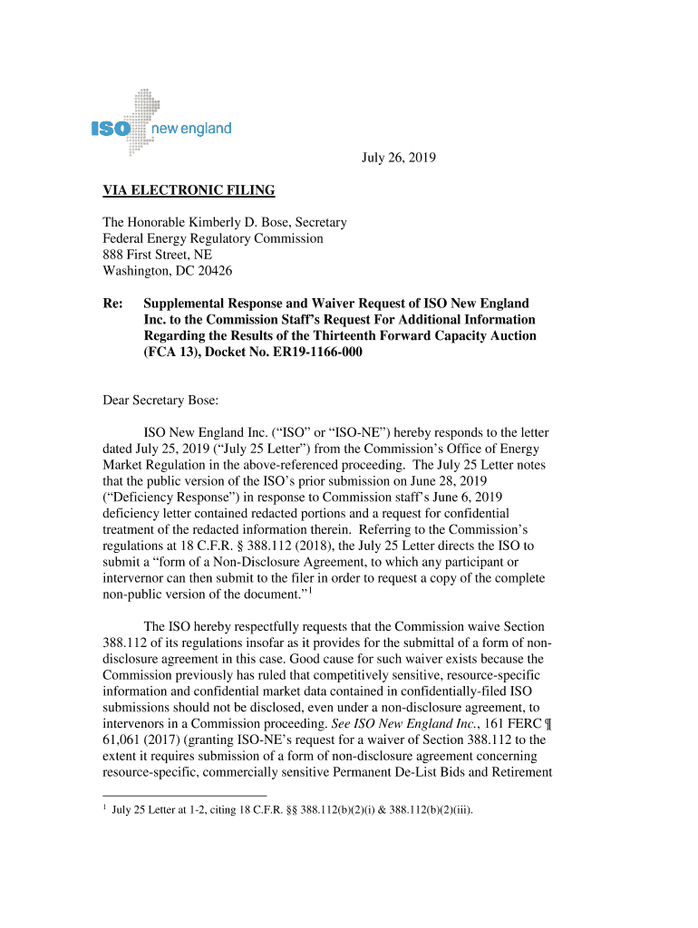 Fillable Online Supplemental Notice That Initial Market ... - Federal ...