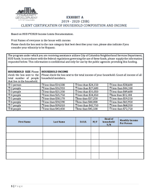 Fillable Online CLIENT CERTIFICATION OF HOUSEHOLD COMPOSITION AND ...
