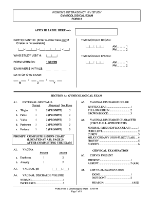 Fillable Online statepi jhsph Pelvic Exam Form Fax Email Print - pdfFiller