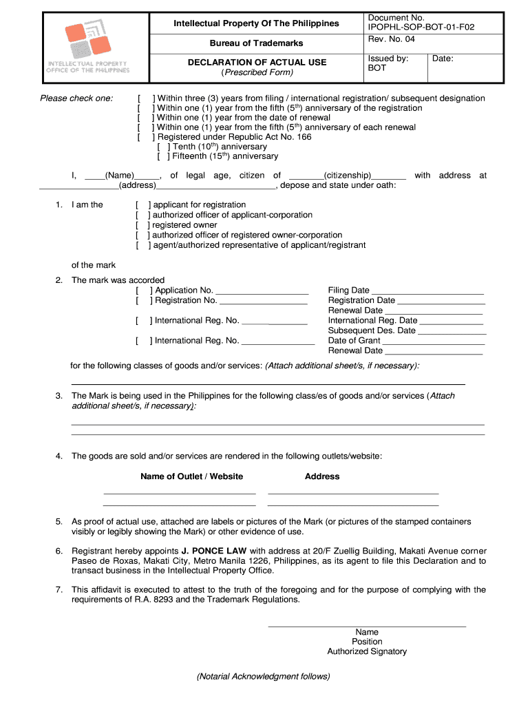 Fillable Online Republic Act No. 8293: Intellectual Property Code of ...