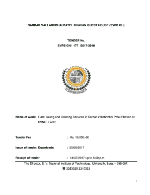 Svnit Hostel Section - Fill Online, Printable, Fillable, Blank | pdfFiller