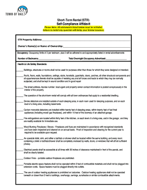 Fillable Online Application for Short Term Rental Permit and ...