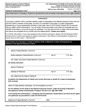 Fillable Online SEC Petitioner Authorization Form Fax Email Print ...