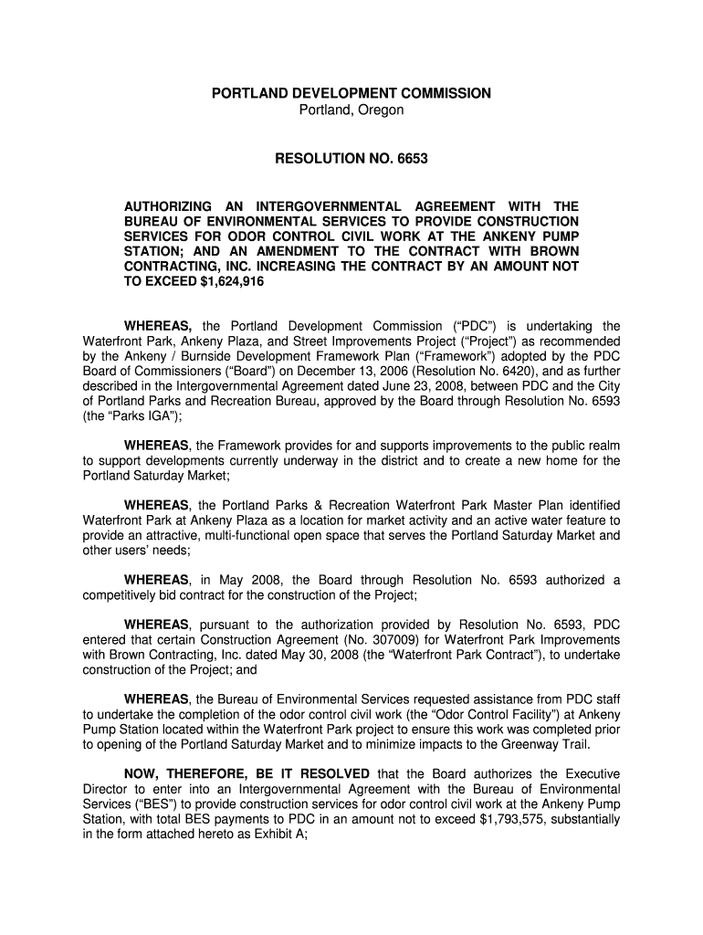 Fillable Online Bureau of Environmental Services (BES) UpdatePlans ...