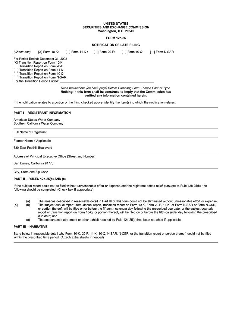 Fillable Online Notification of Late Filing for Form 11-K under rule ...