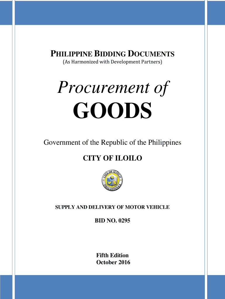 Fillable Online iloilocity gov Philippine Bidding Documents - DepEd Fax ...