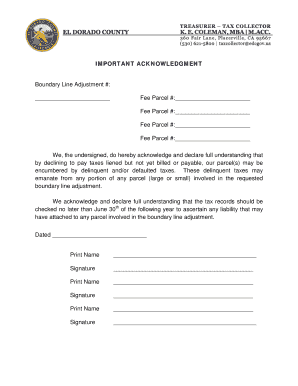 Fillable Online Affidavit of Boundary Line Adjustment - Snohomish County Fax Email Print - pdfFiller