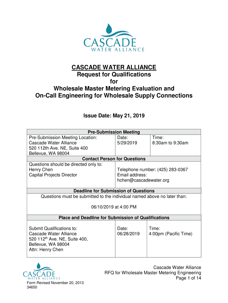 Fillable Online What's New at Cascade - Cascade Water Alliance Fax ...