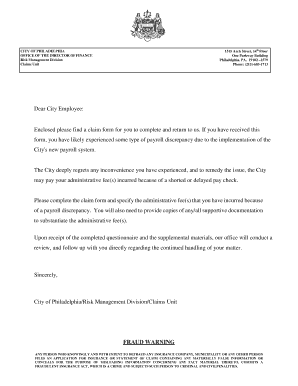 Fillable Online Employee Payroll Claims Form Fax Email Print - pdfFiller