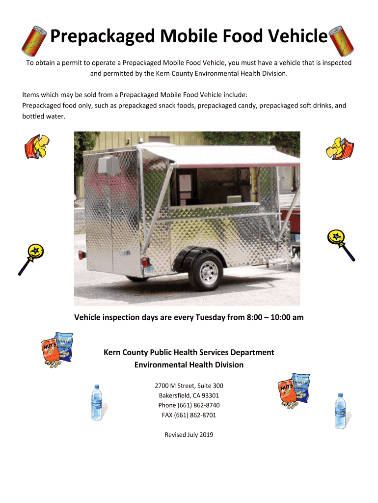 Fillable Online Prepackaged Mobile Food Vehicle - kernpublichealth.com ...