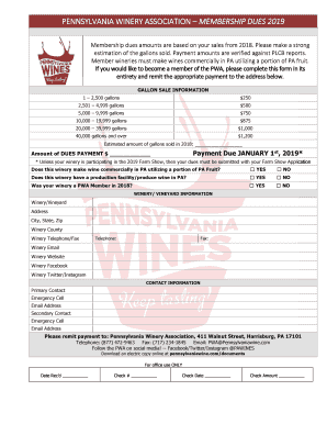 Fillable Online Membership dues amounts are based on your sales from ...