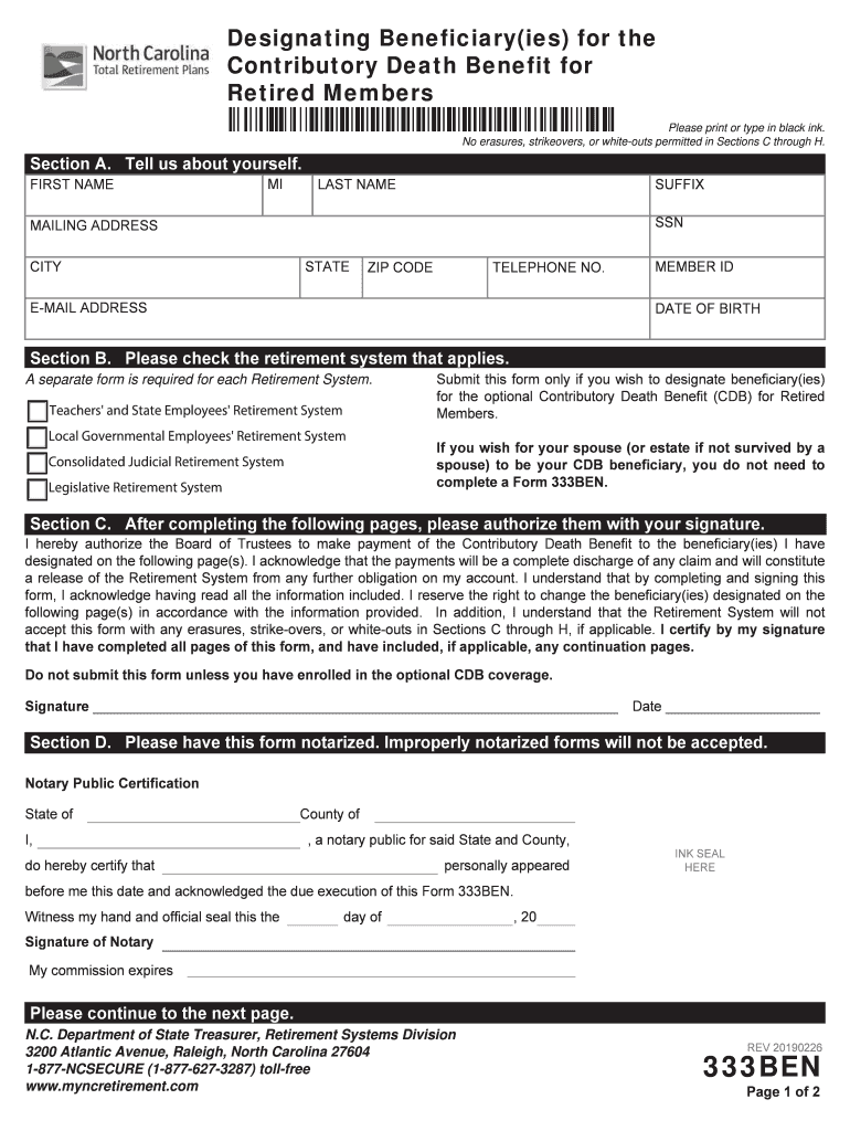 Fillable Online Beneficiary Designation Form - Prudential Retirement ...