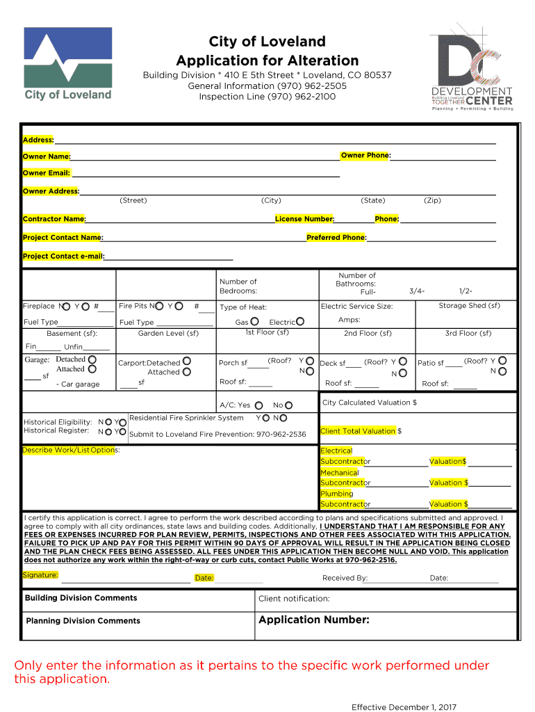 Fillable Online Building Permit Application Requirements for ...