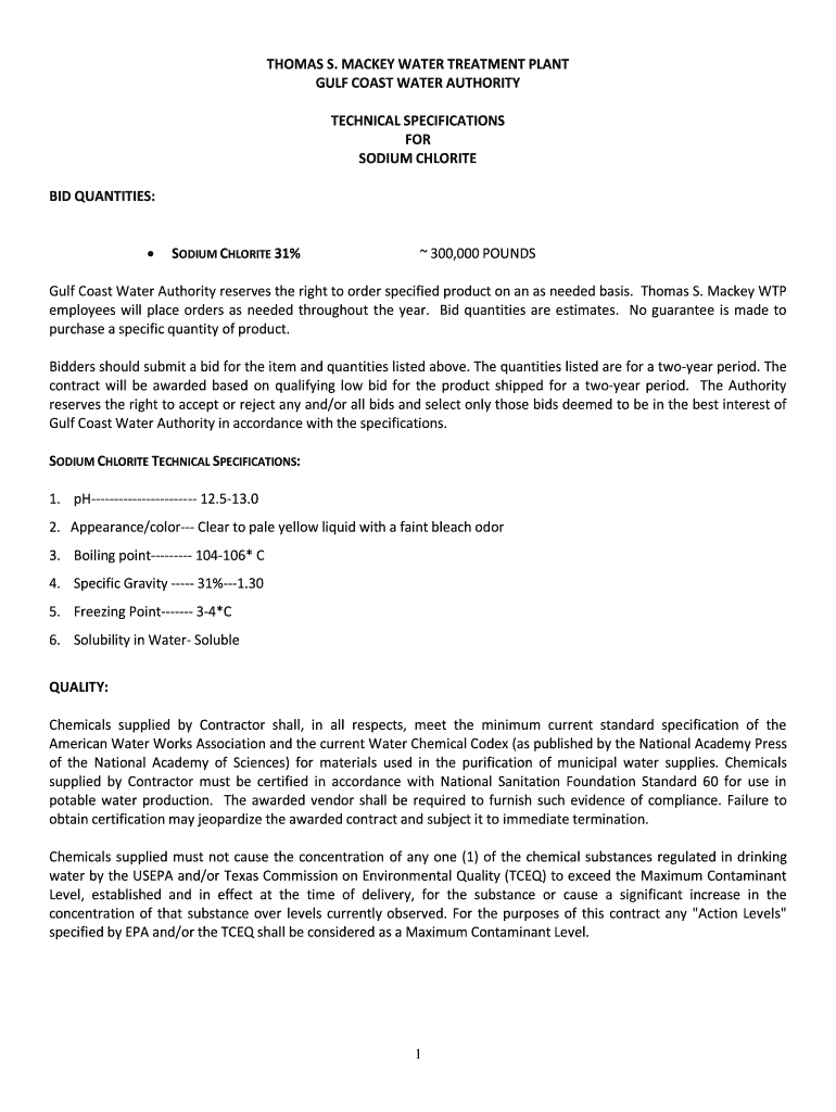 Fillable Online MACKEY WATER TREATMENT PLANT Fax Email Print - pdfFiller