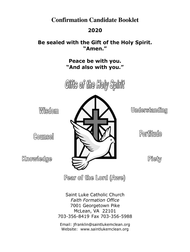 Fillable Online Confirmation Candidate Booklet Fax Email Print - pdfFiller