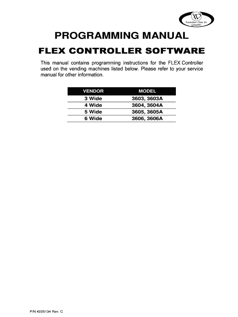 Fillable Online Vendo V21 Parts and Service Manual - Arizona Department ...