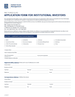 Fillable Online VAM Funds (Lux) Application Form Fax Email Print ...