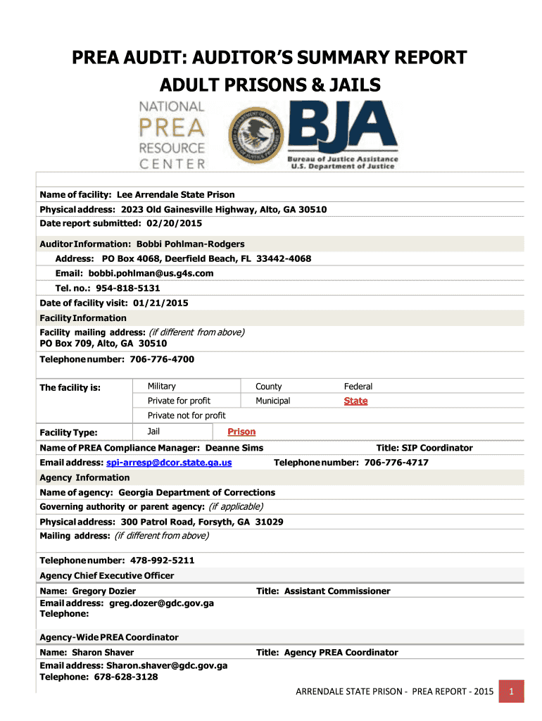 Fillable Online arrendale state prison Fax Email Print - pdfFiller