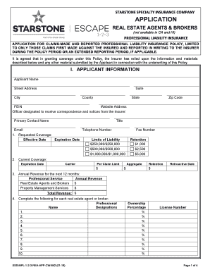 Fillable Online Excess and Surplus Insurance CarriersAll Risks, Ltd ...