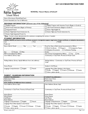 Fillable Online REGISTRATION FORM F225a - Centre scolaire toile de l ...