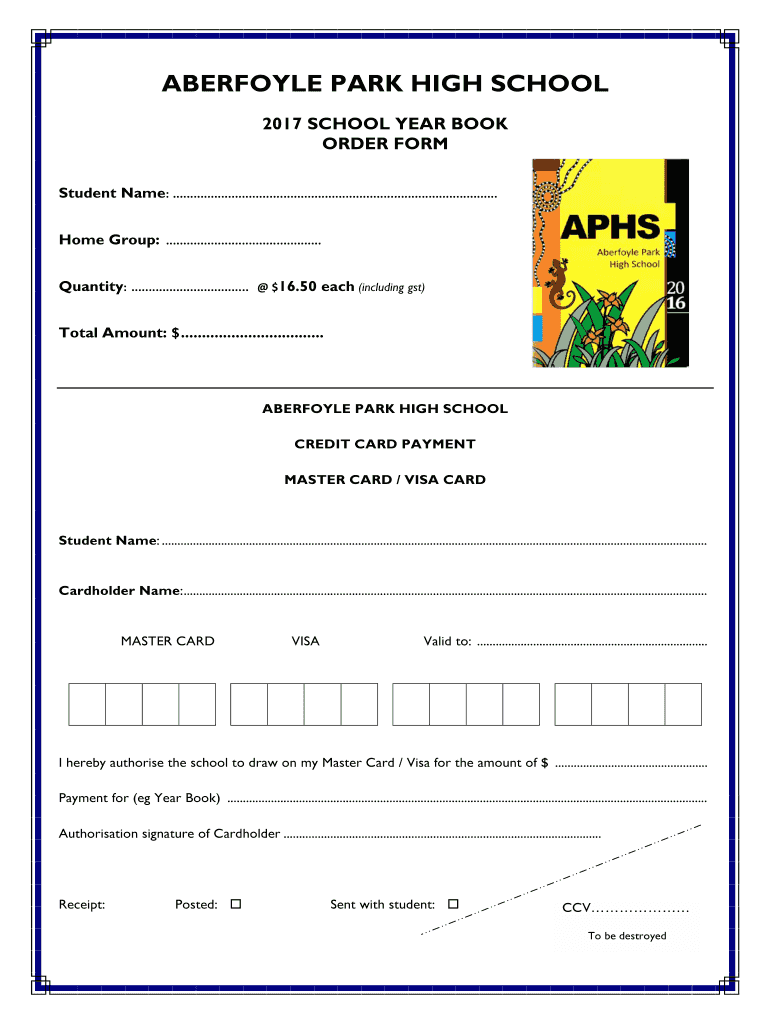 Fillable Online intra aphs sa edu Year Book Order Form.docx Fax Email Print - pdfFiller