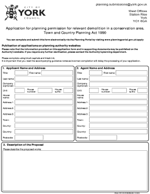Fillable Online Application for planning permission for relevant ...