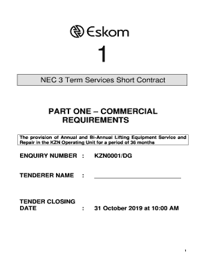 Fillable Online NEC 3 Term Services Short Contract Fax Email Print ...