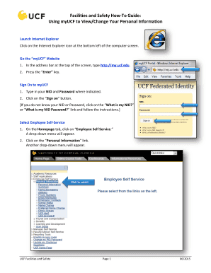 Fillable Online Using myUCF to View/Change Your Personal Information ...