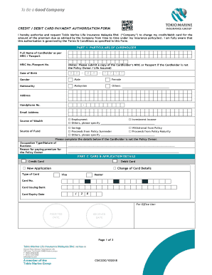 Fillable Online Fillable Online Creditdebit card payment authorization ...