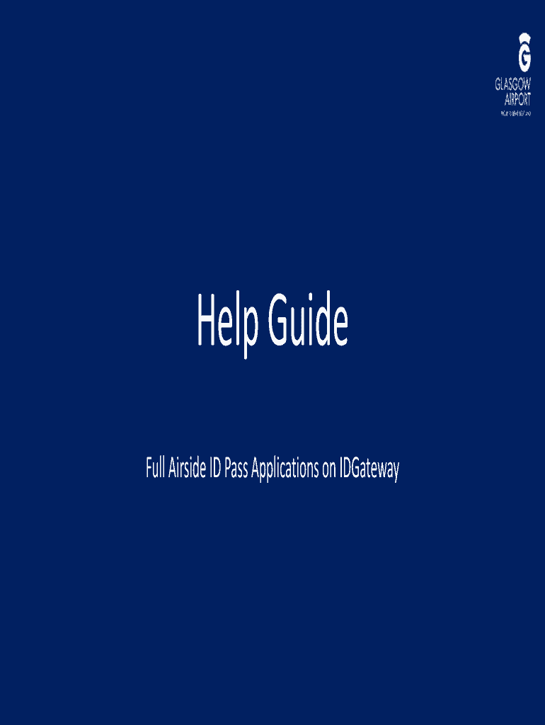 Fillable Online Managing the airside pass application process online ...